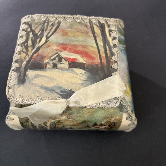 Craft | Office | Vintage Folk Art Stitched Craft Box Design Beautiful ...